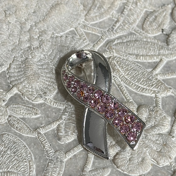Jewelry | Beast Cancer Awareness Ribbon Pin | Poshmark